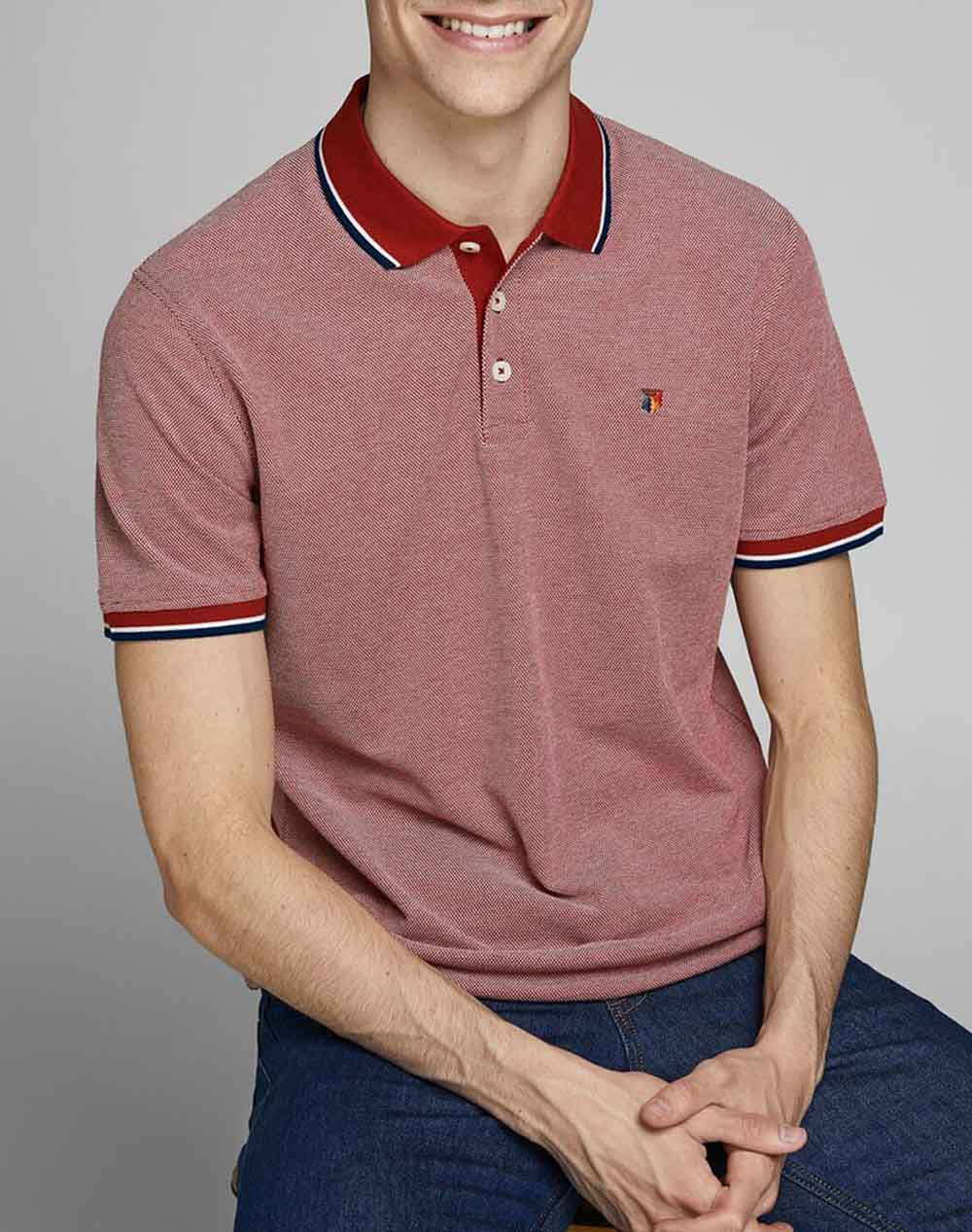 Jackandjones Jprbluwin Polo Ss Sts Red Stylewish